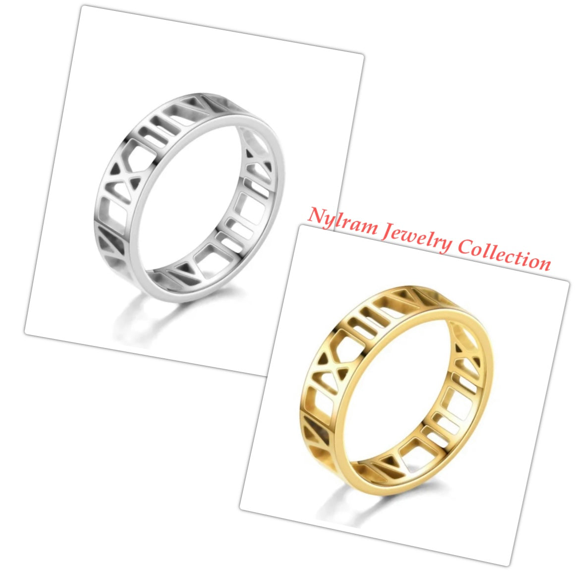 55gsa Roman Numeral Ring – Nylram Jewelry Collection