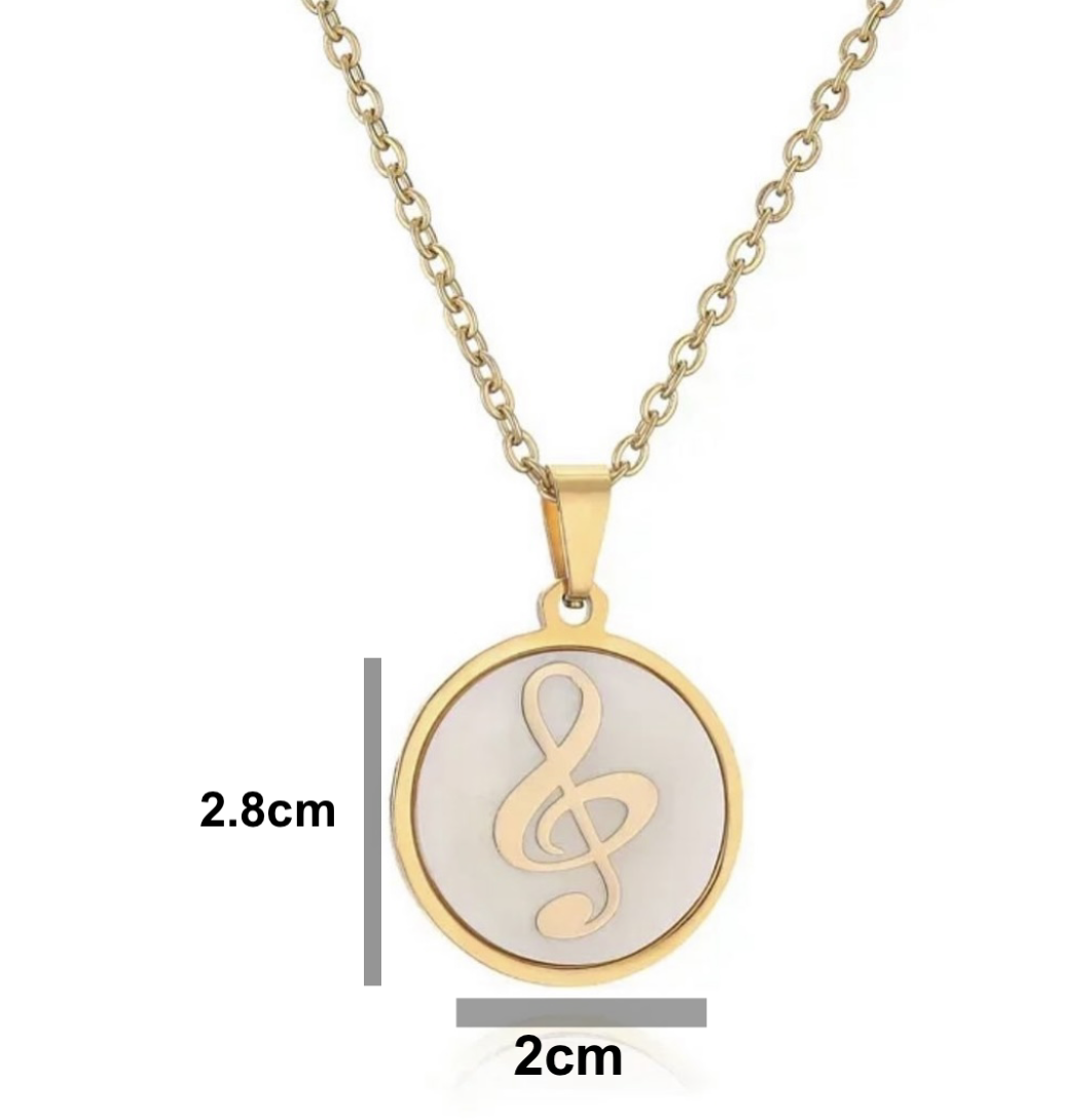 CHAIN WITH MUSICAL NOTE PENDANT – Nylram Jewelry Collection