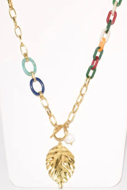 GD LEAF NECKLACE (24 inch) – Nylram Jewelry Collection