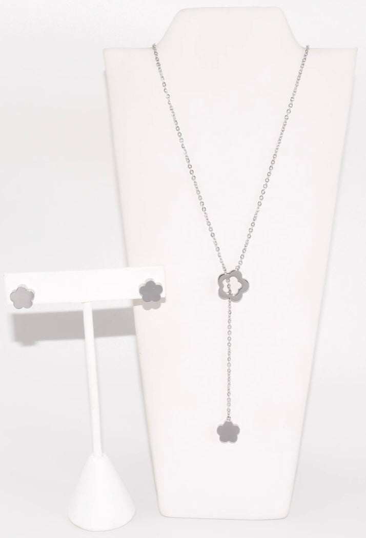 SLV OPEN FLOWER SET – Nylram Jewelry Collection